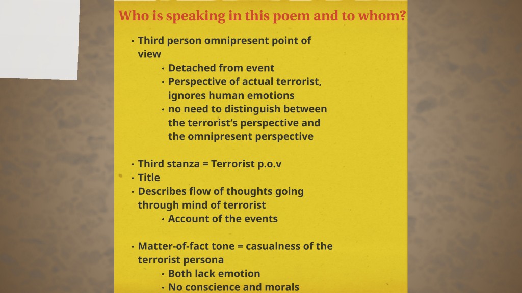 The Terrorist He’s Watching – Literary Globe